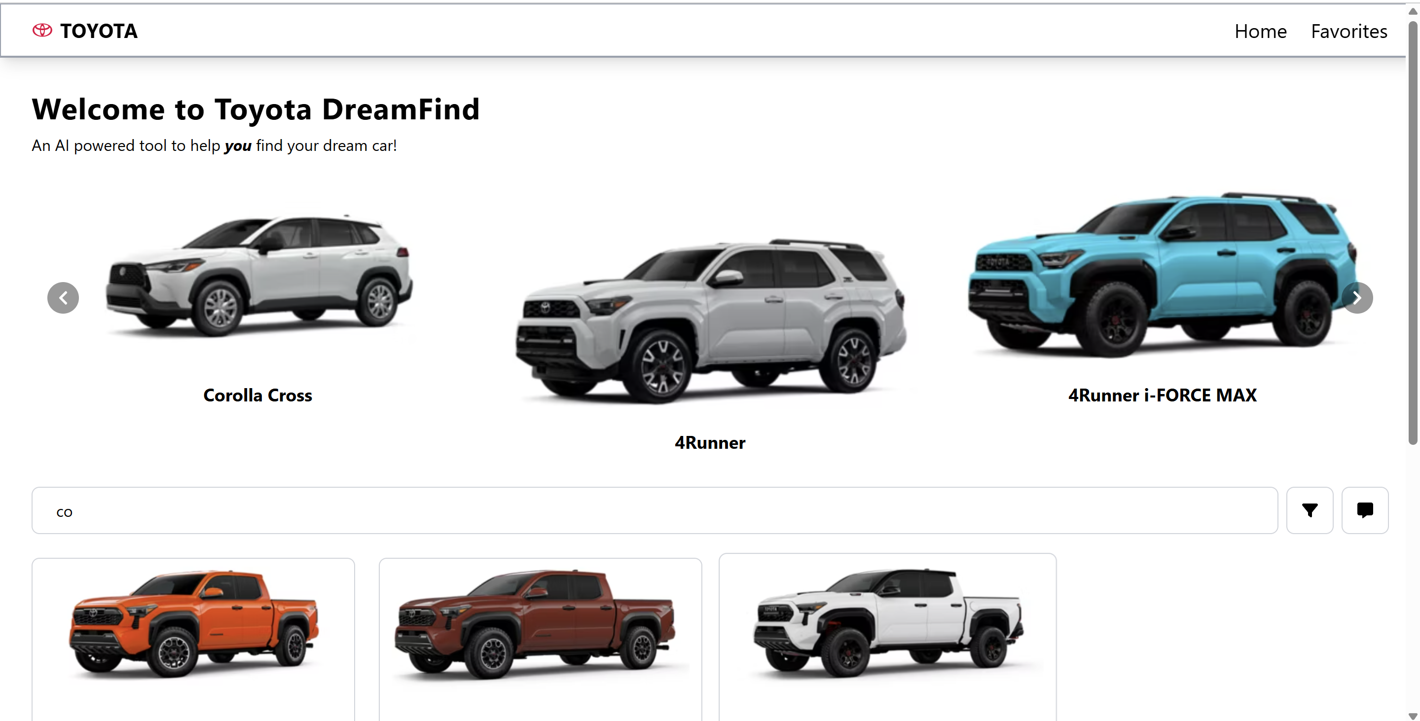 Toyota DreamFind | Devpost