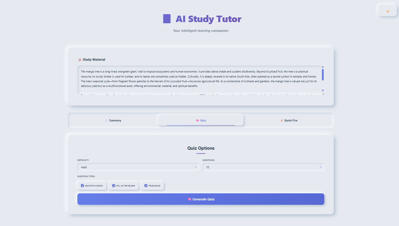 AI STUDY TUTOR | Devpost