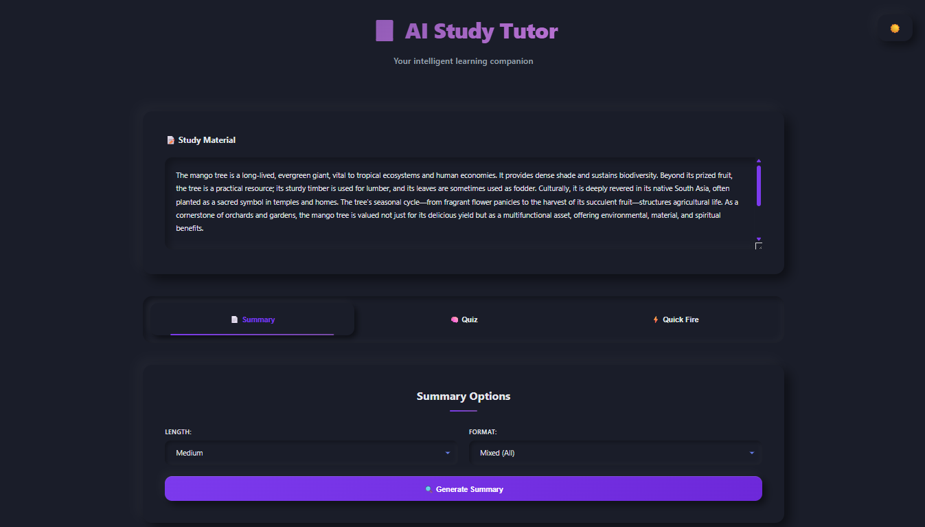 AI STUDY TUTOR | Devpost