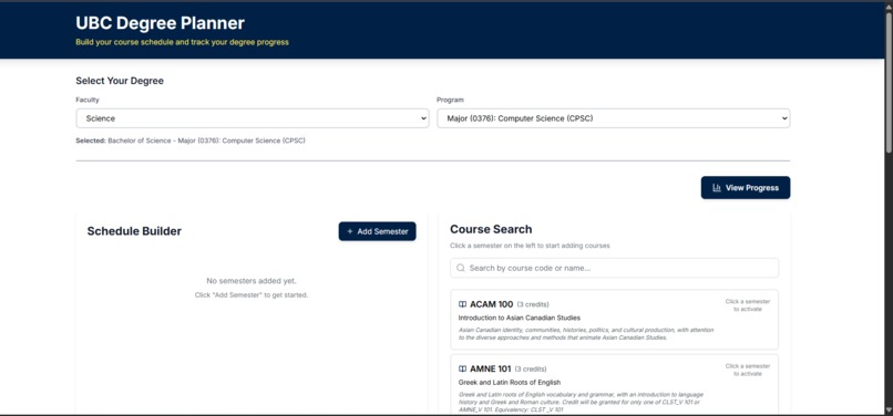 UBC Degree Planner | Devpost