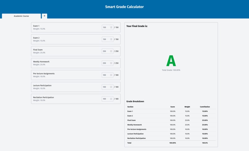 Smart Grade Calculator | Devpost