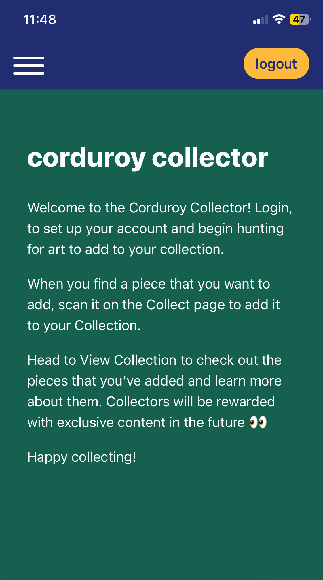 Corduroy Collector - An Onchain Art Collector | Devpost