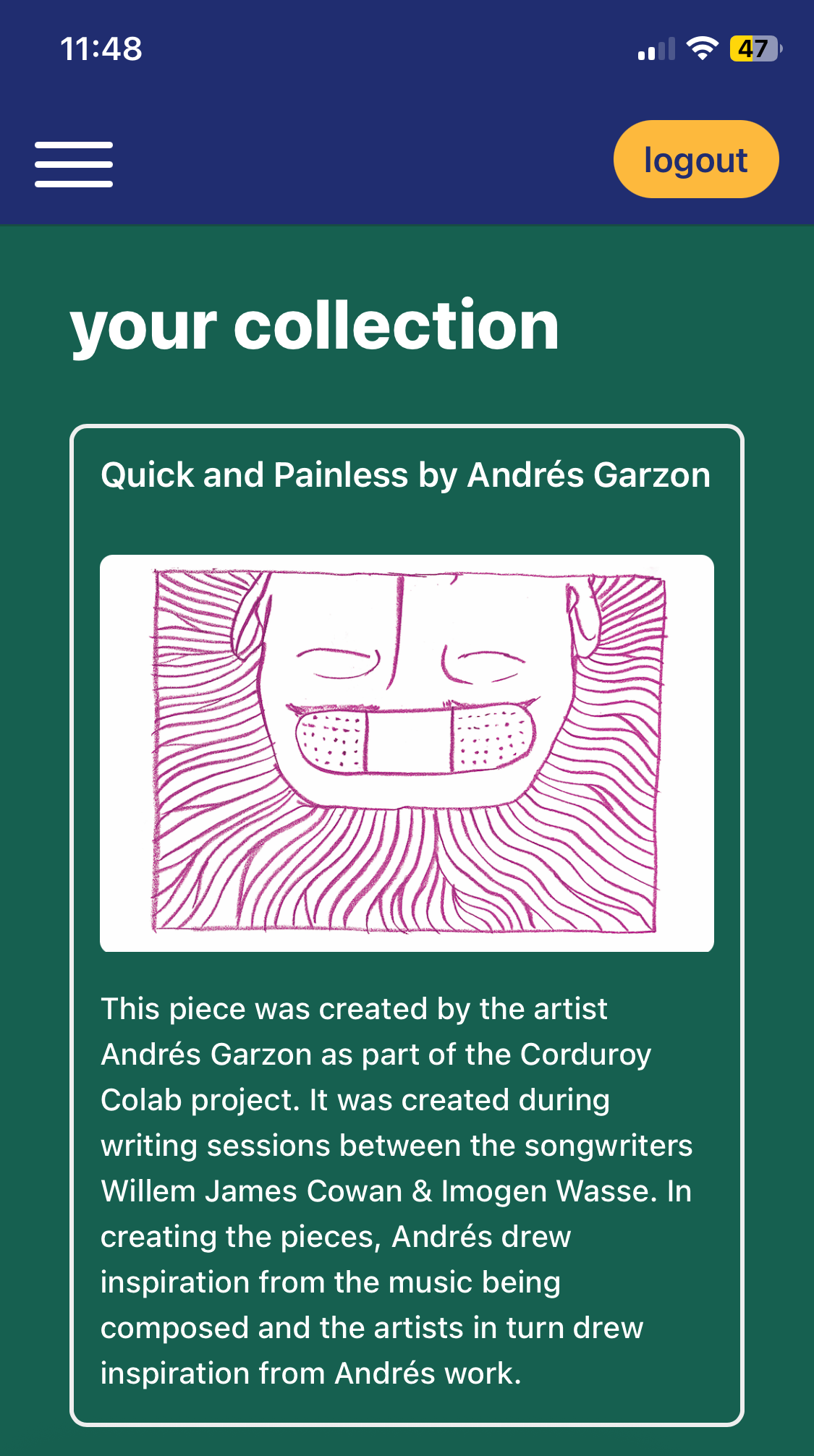 Corduroy Collector - An Onchain Art Collector | Devpost