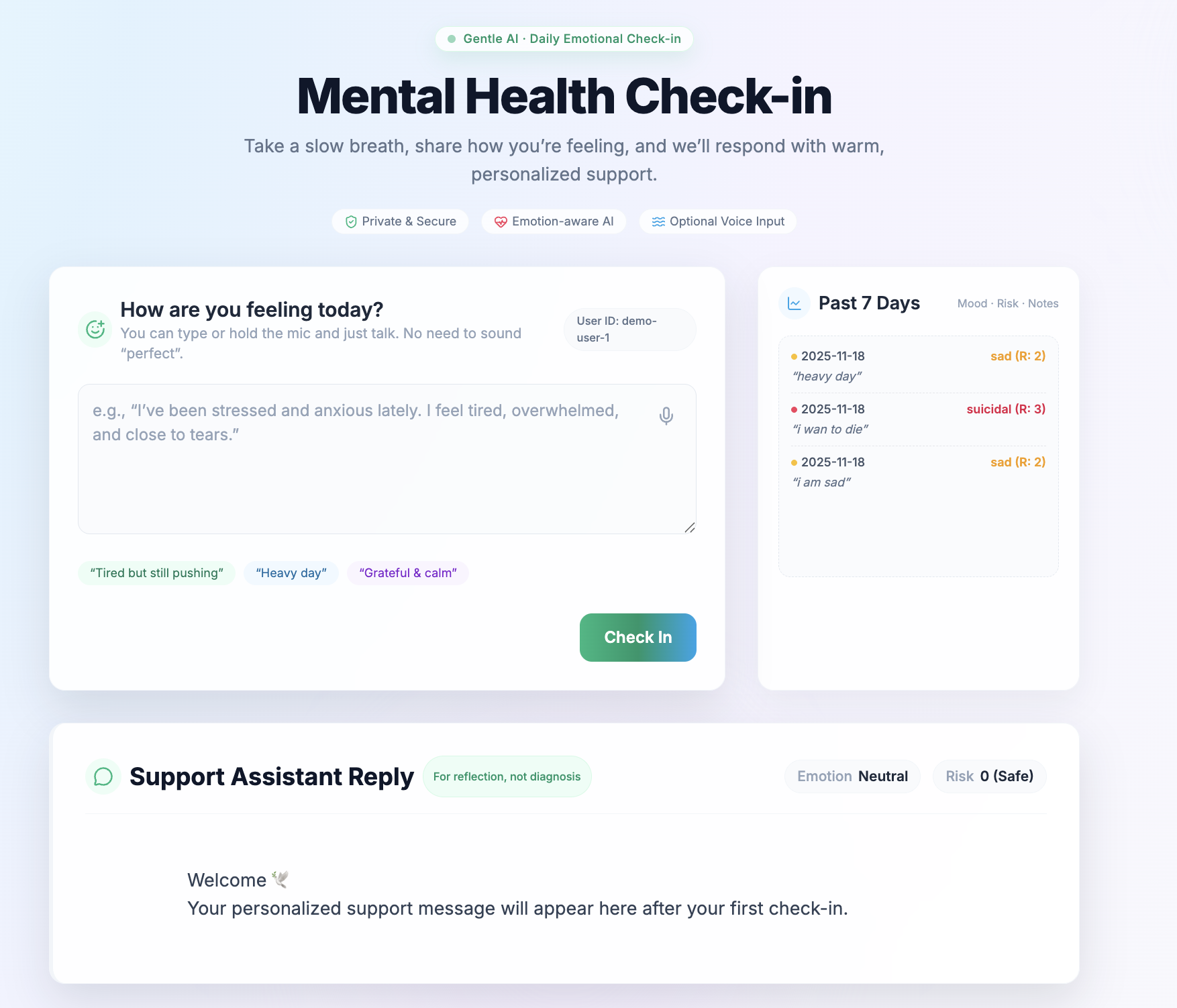 Secure AI Mental Health Companion | Devpost