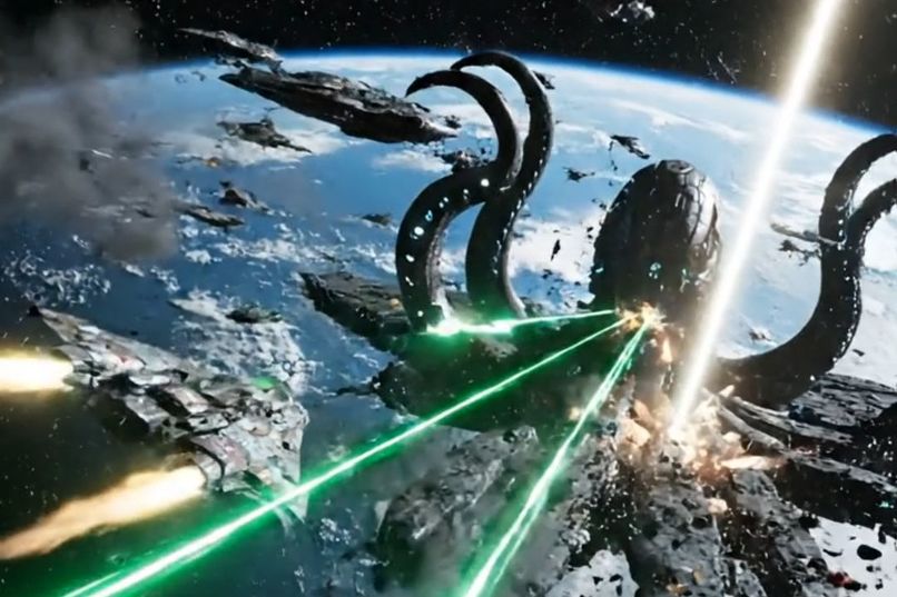 Battle at the Crimson Veil – AI Space Warfare Short | Devpost