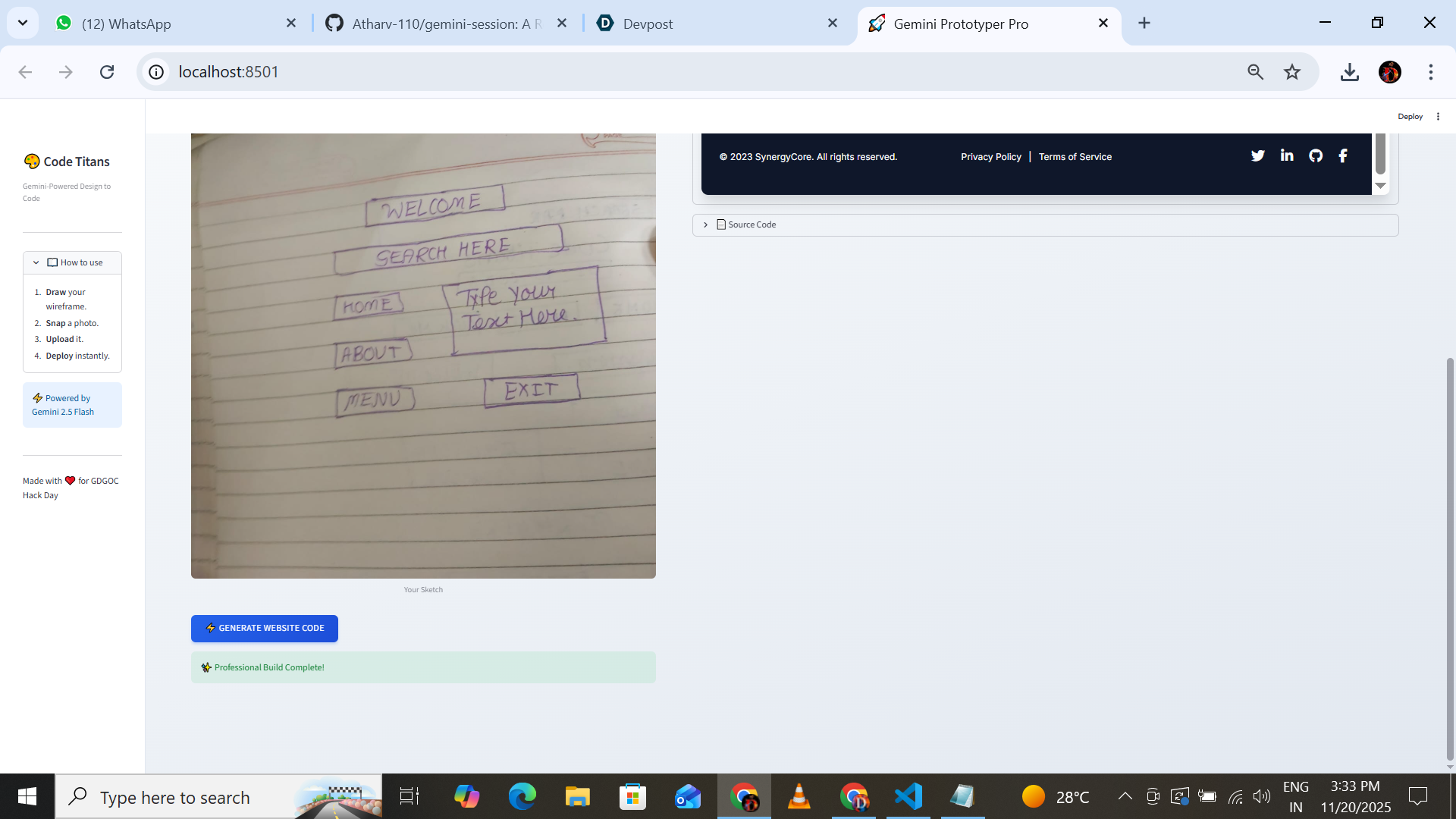 Sketch to Code | Devpost