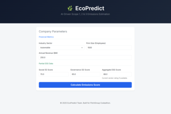 EcoPredict: AI-Driven ESG Emissions Estimation | Devpost