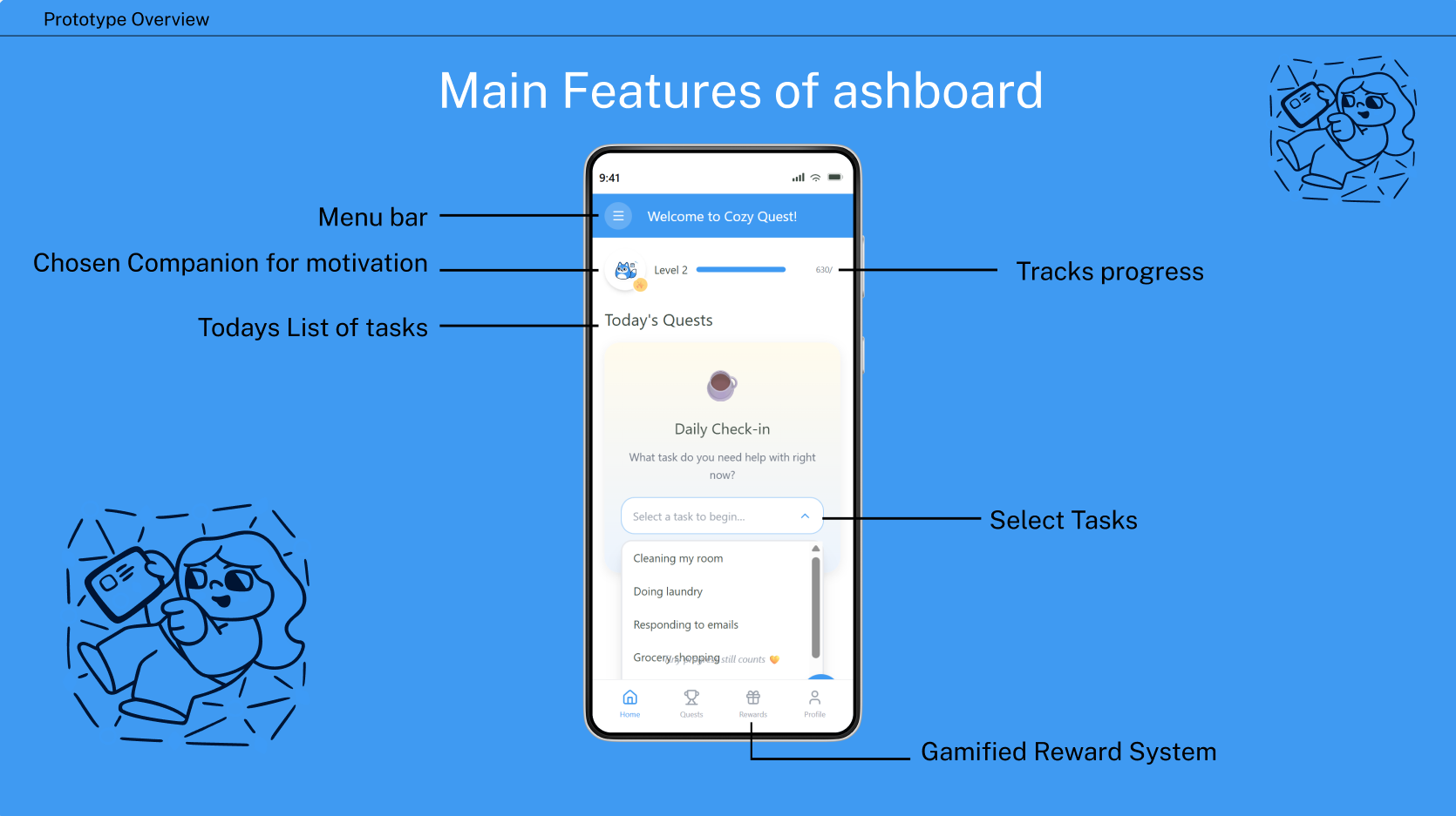 Cozy Quest - ADHD-Friendly Productivity Mobile app | Devpost