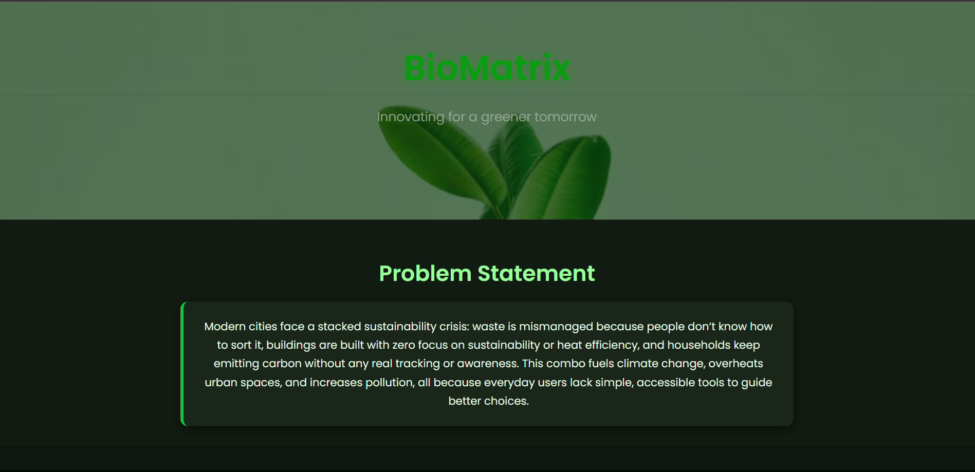 BioMatrix ( Senior Category 10 - 12 ) | Devpost