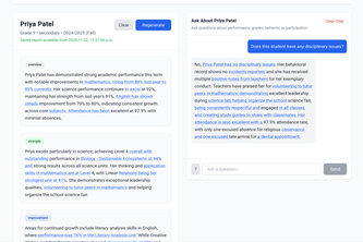 Student Profile Dashboard Devpost