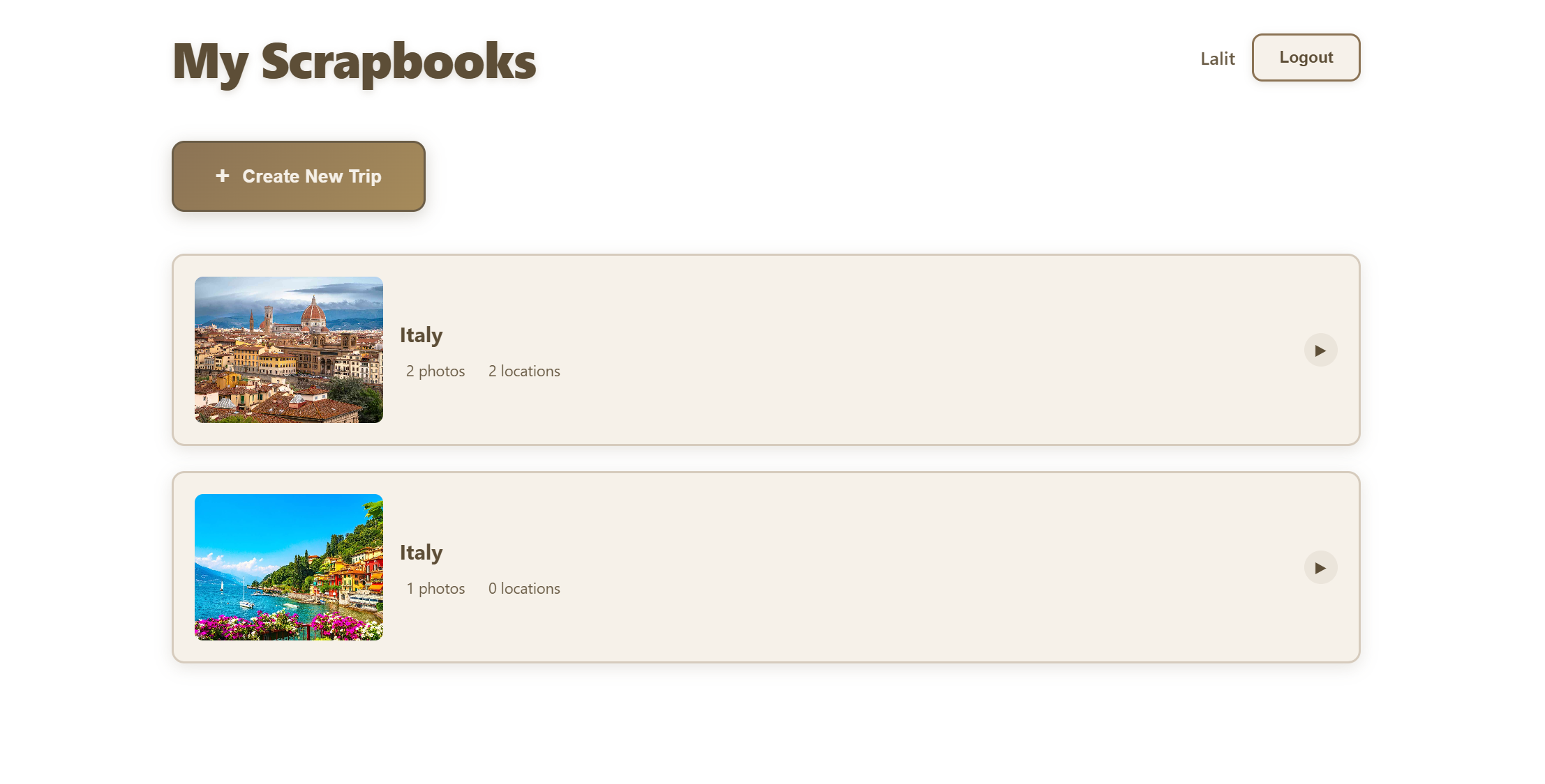 Vacation Scrapbook | Devpost