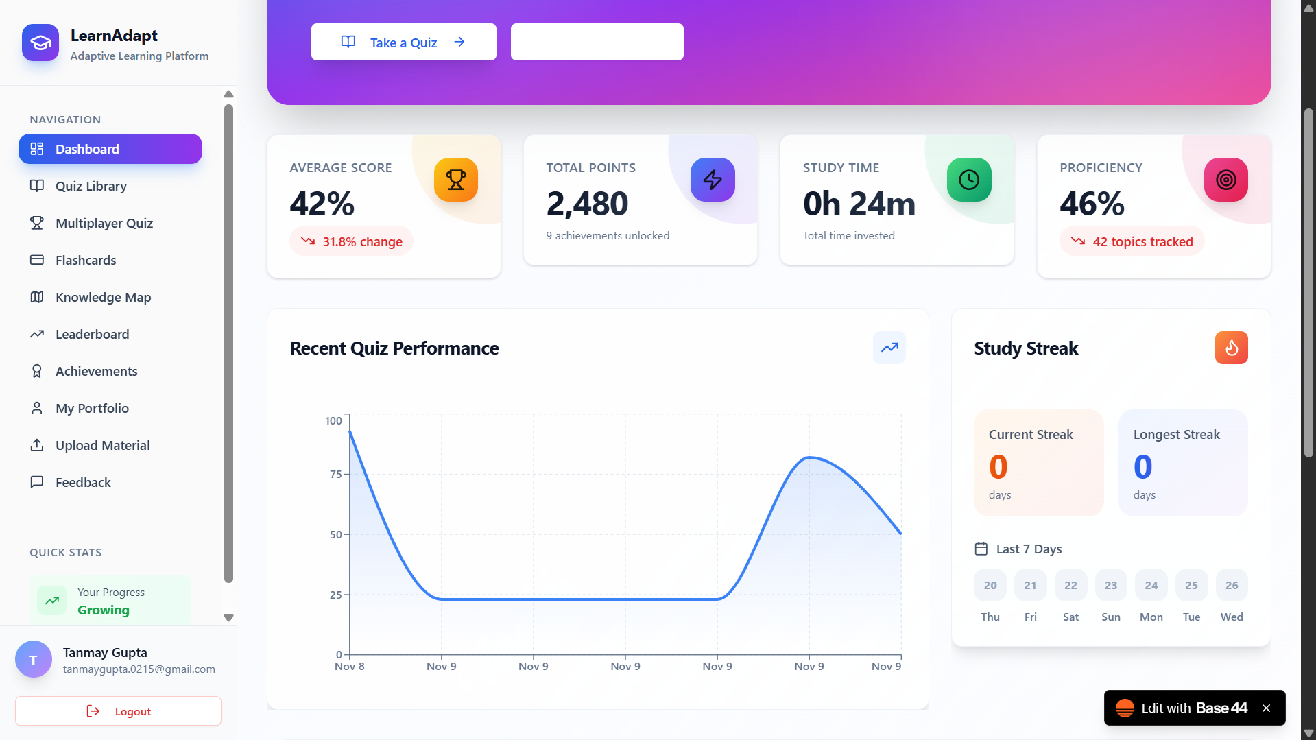 Learn Adapt | Devpost