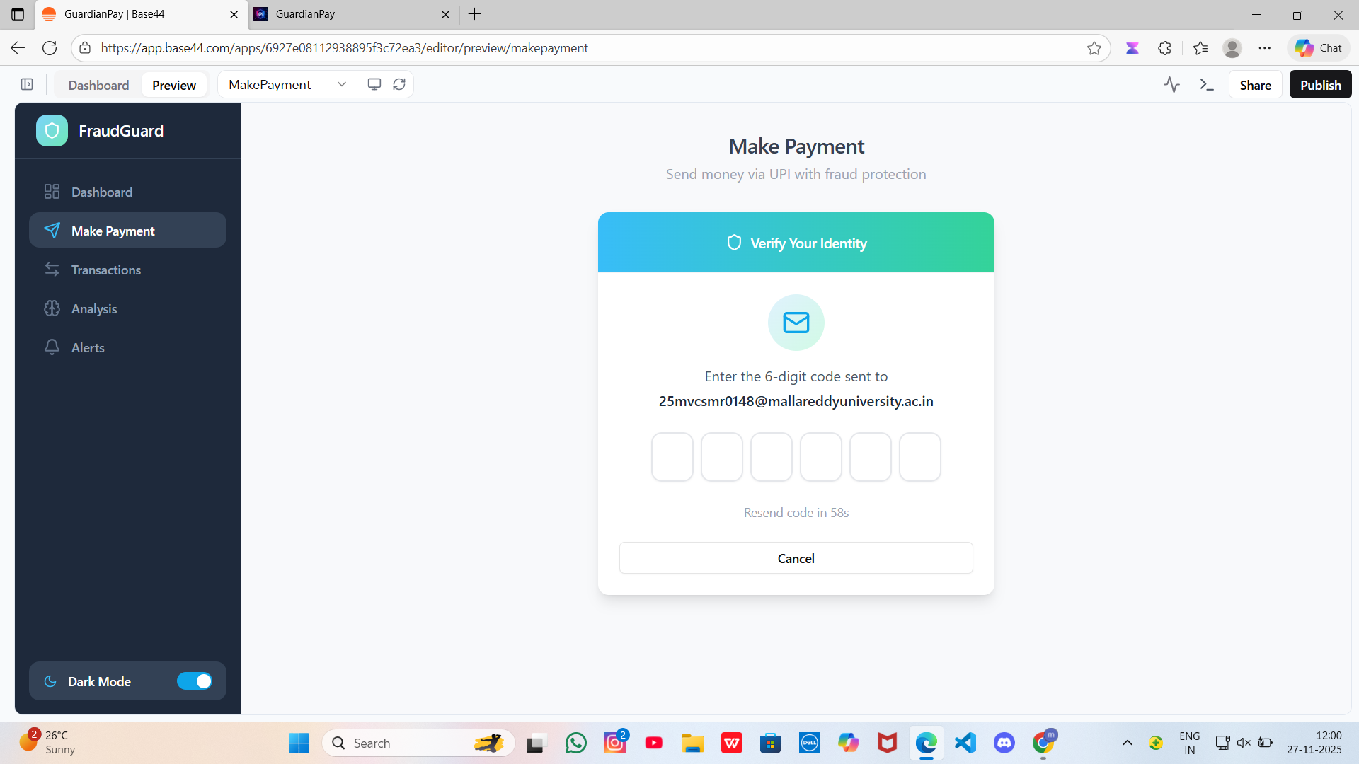 fraud detection for UPI payments | Devpost