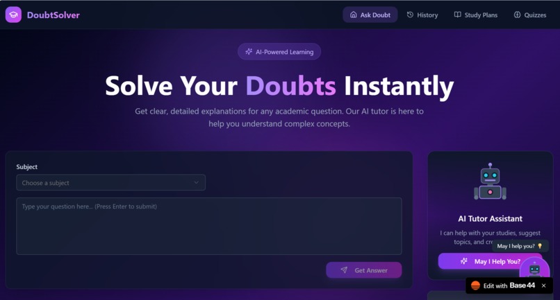 Ai Student Doubts Solver Devpost