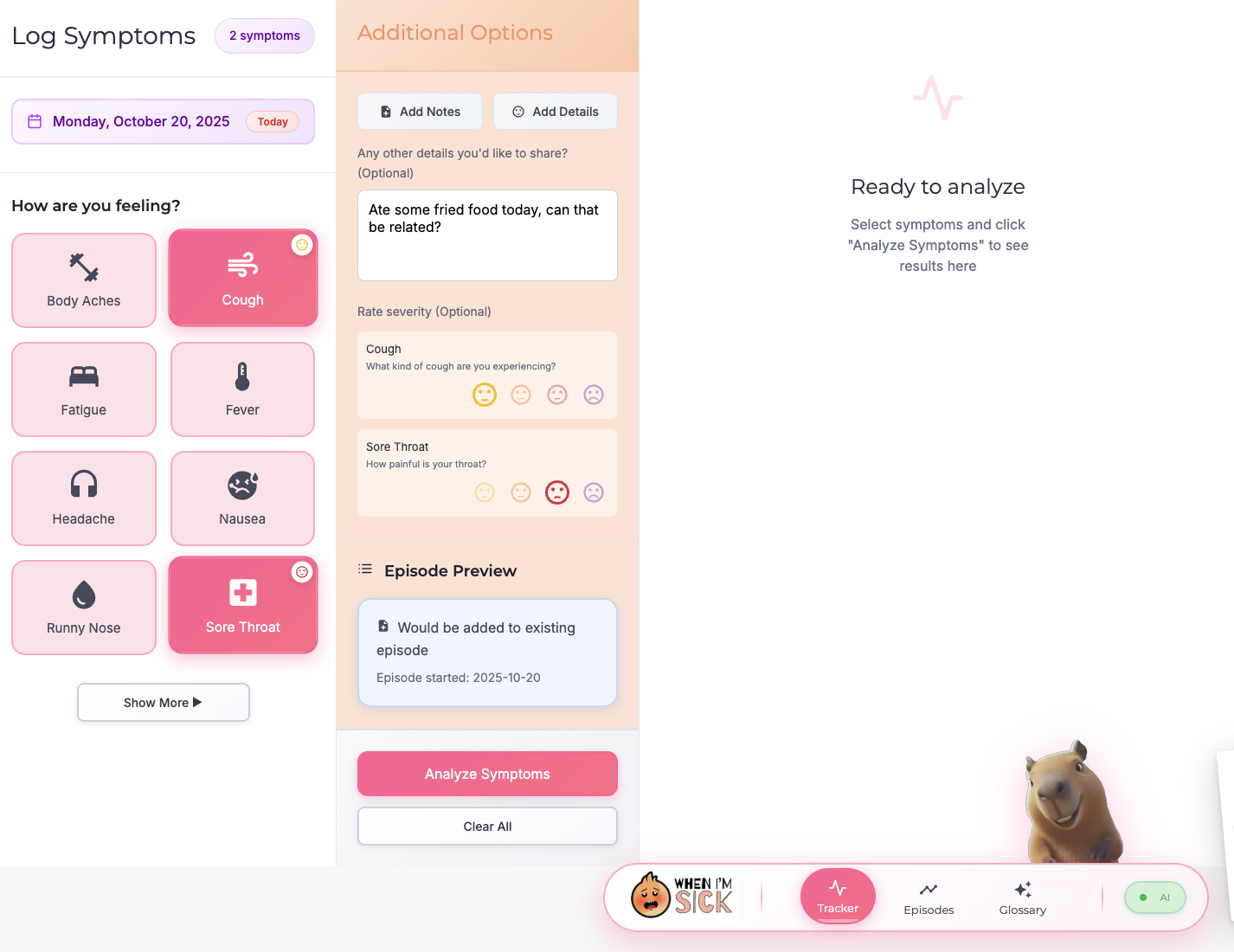 When I'm Sick | Devpost