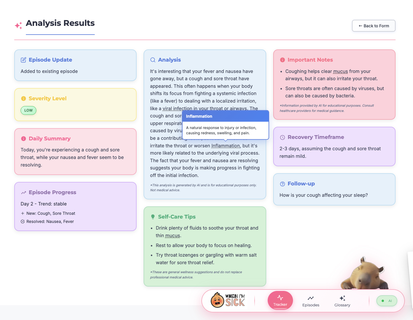 When I'm Sick | Devpost