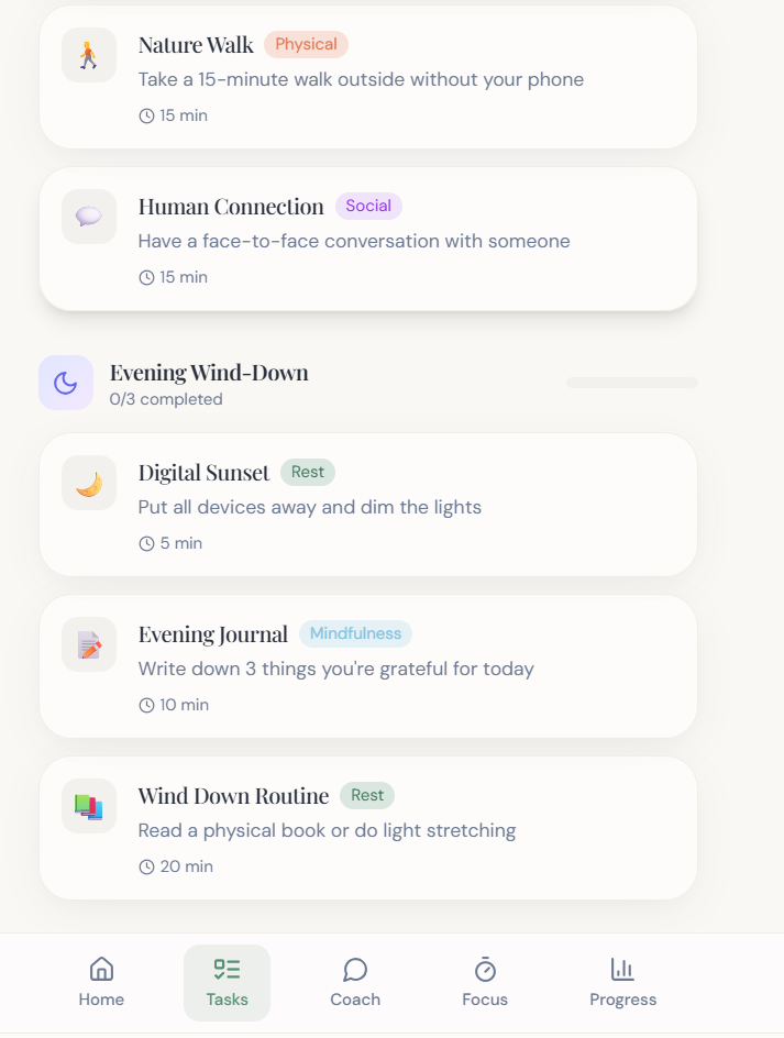 Dopamine Detox Coach | Devpost