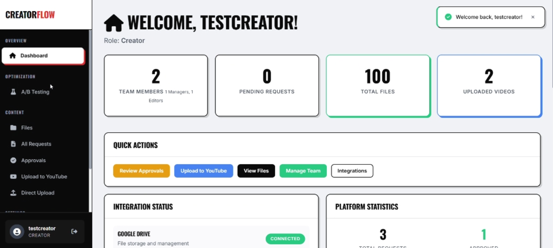 Creator Flow | Devpost