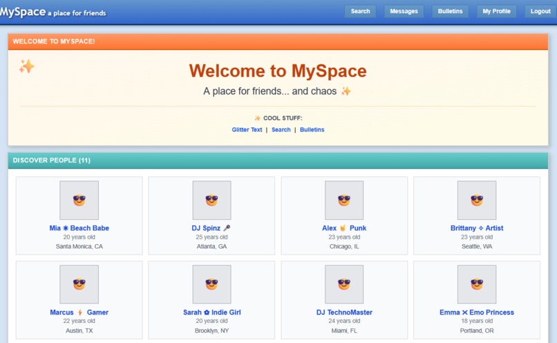 MySpace Resurrection | Devpost