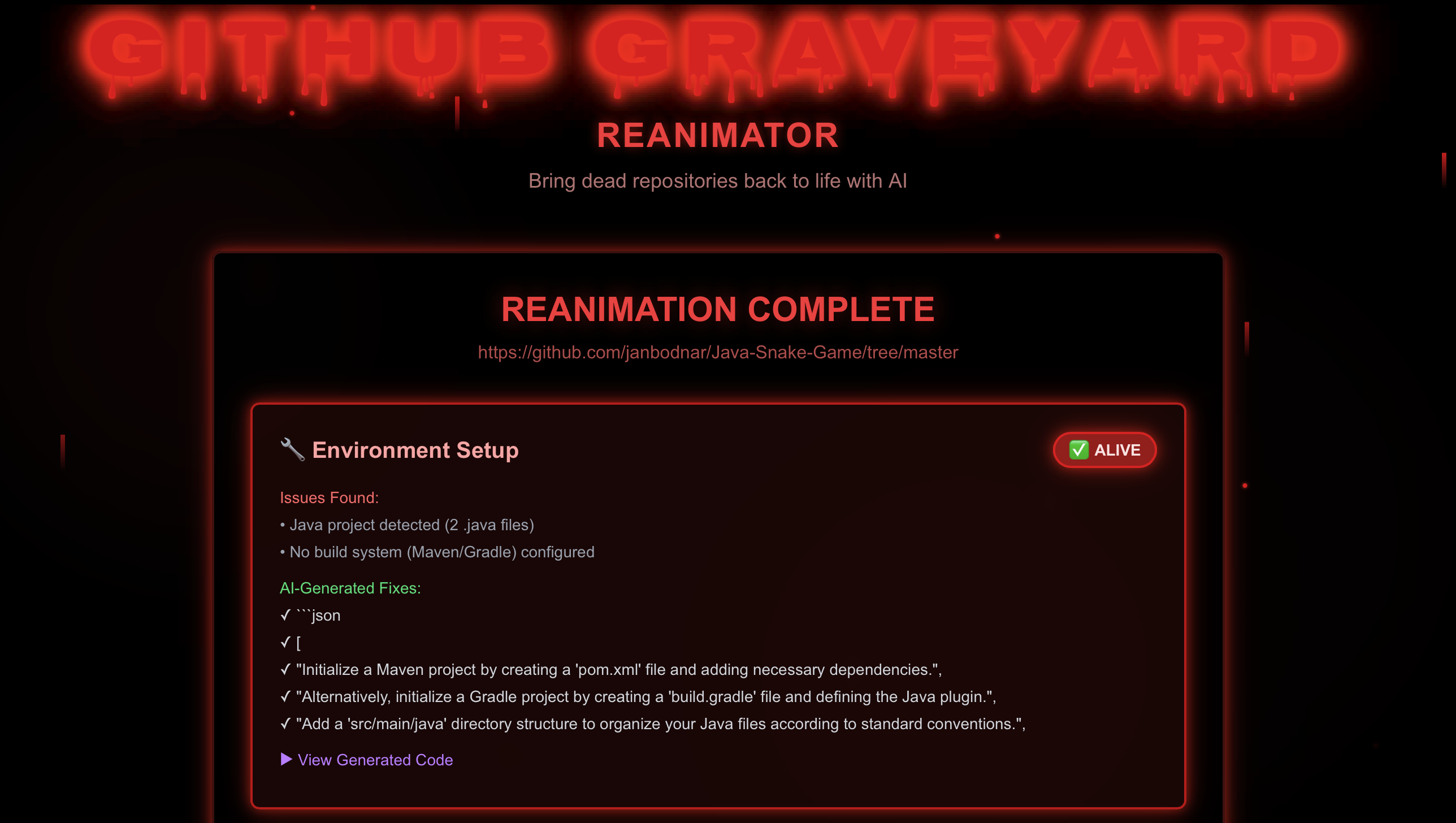 Graveyard Reanimator | Devpost