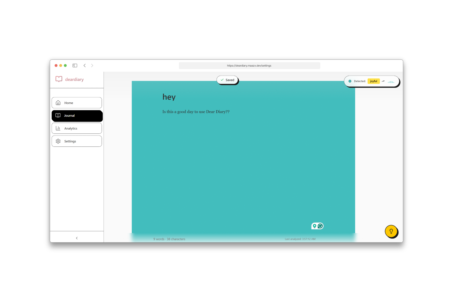 Dear Diary | Devpost