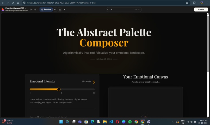 The Abstract Palette Composer | Devpost
