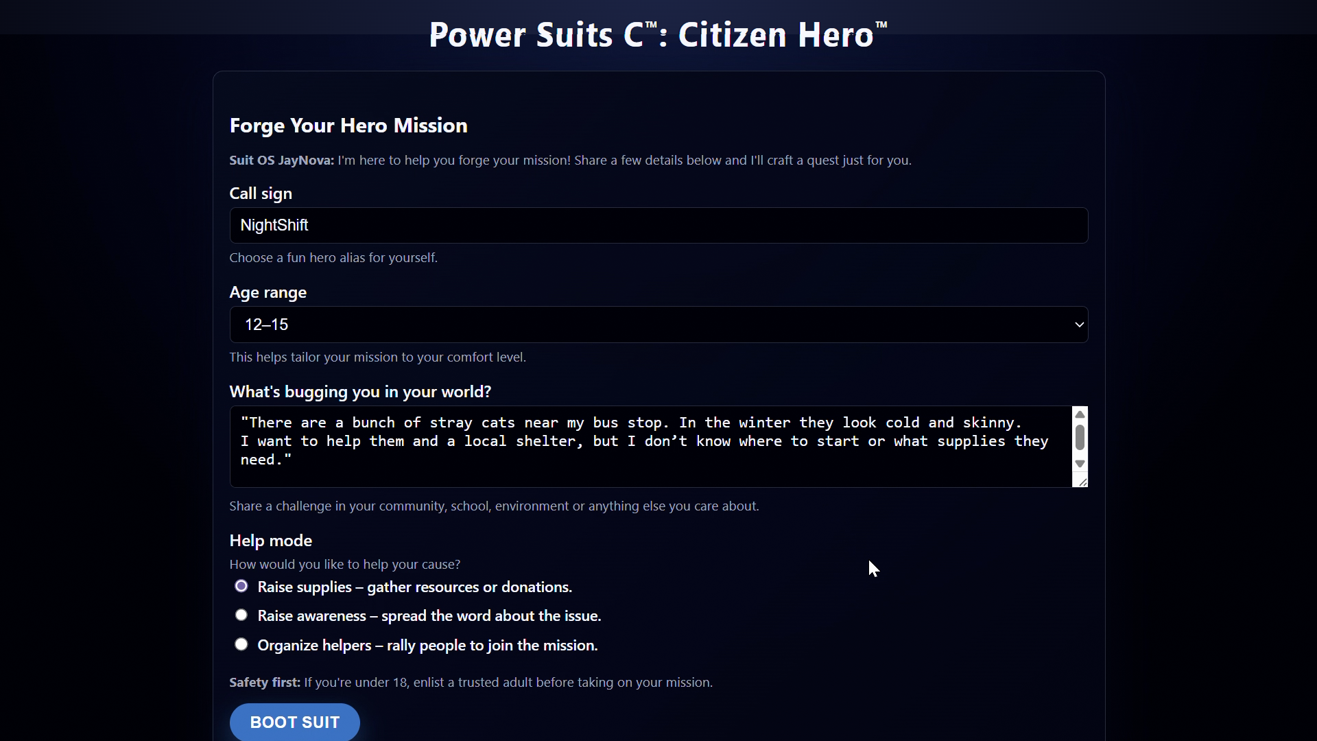 Power Suits C: Citizen Hero | Devpost