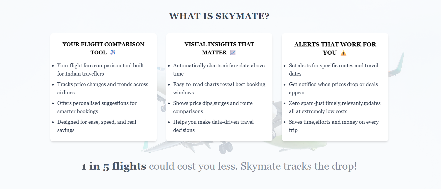 skymate price tracker | Devpost