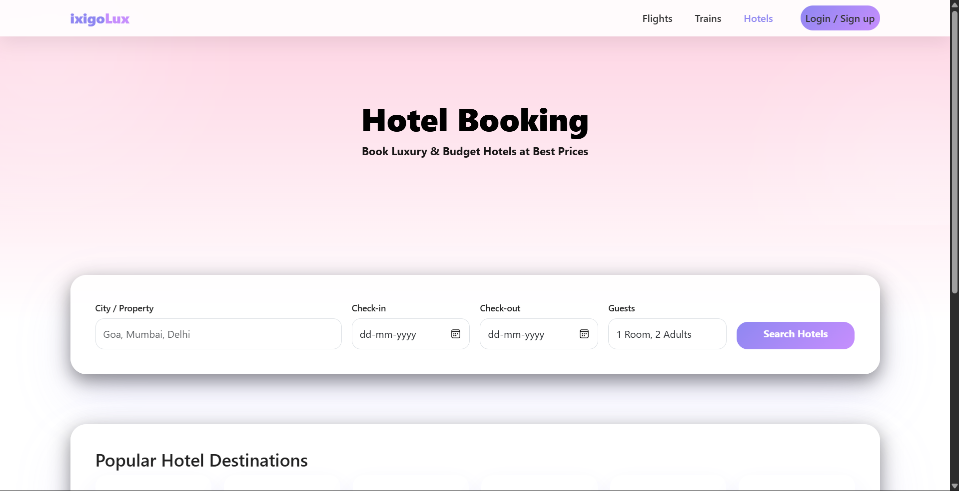 Ixigo Responsive UI Redesign | Devpost