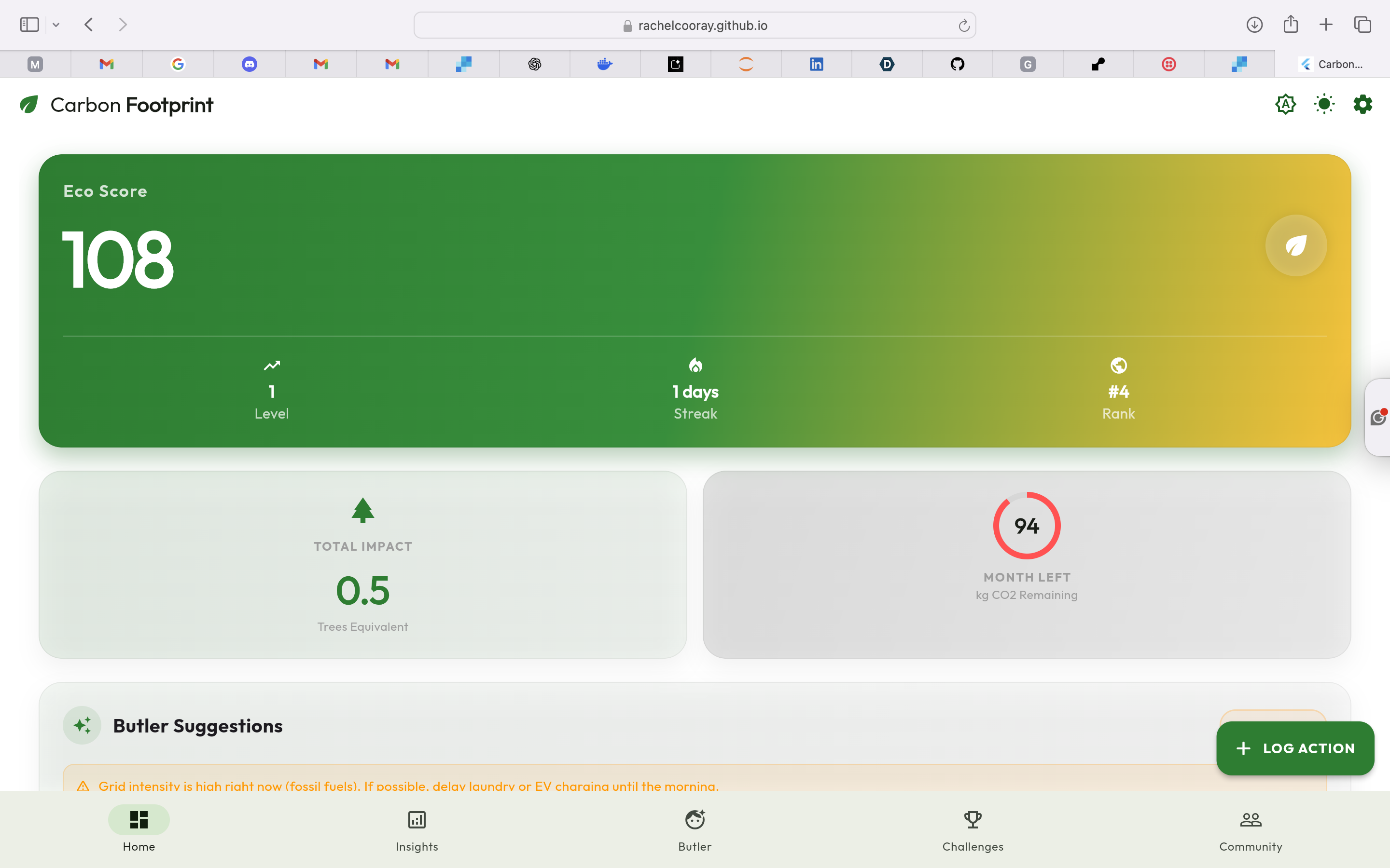 Carbon Footprint Tracker: Your Digital Eco-Butler | Devpost