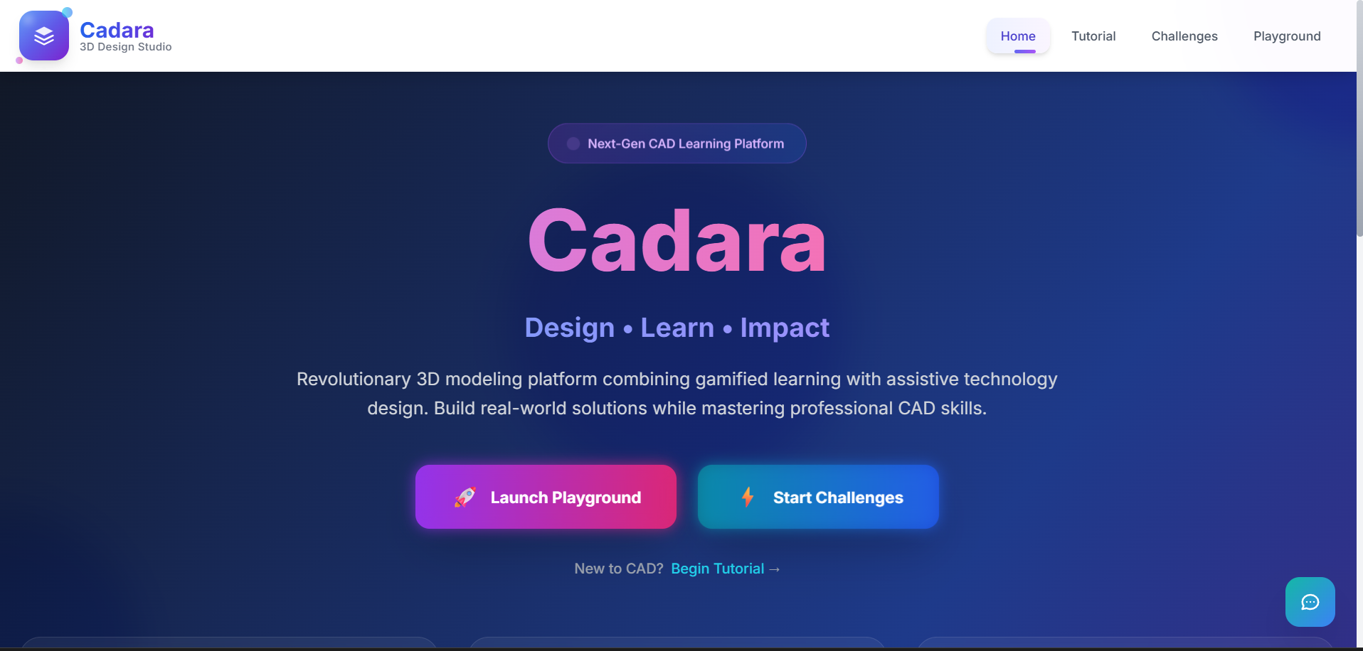 Cadara – AI Powered 3D Design Learning Platform | Devpost