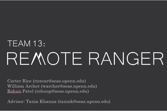 Team 13: Remote Ranger | Devpost