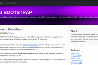 bootstrap blog page | Devpost