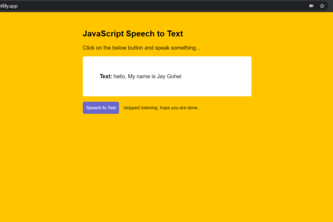Speech Recognization using Java-Script | Devpost