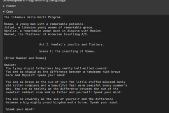 Shakesphere programming language | Devpost