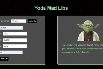 Yoda Mad Libs | Devpost