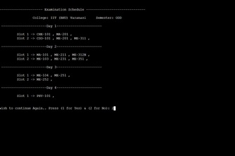 Exam Time Table Generator | Devpost