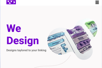 "We design" website mockup | Devpost