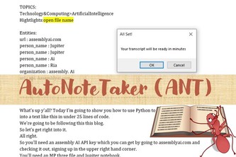 AutoNoteTaker(ANT) | Devpost
