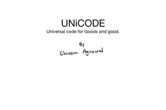 UNiCODE (Universal code for Goods and Good | Devpost