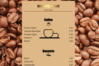 Cafe Menu | Devpost
