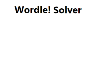 Wordle Solver | Devpost