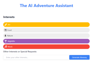 The AI Adventure Assistant | Devpost