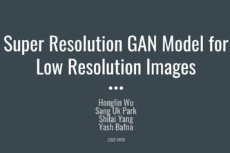 Super Resolution GAN Models for Low Resolution Images | Devpost