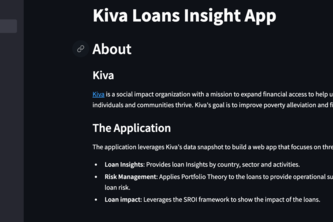 Kiva Loan Insights App | Devpost