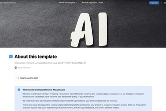 AI Report Review Assistant for nonprofits | Devpost