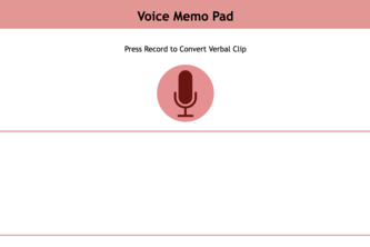 Voice Memo Pad | Devpost