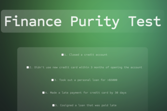 Finance Purity Test | Devpost