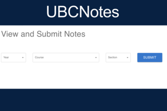 Ubc Notes Devpost