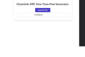 SecurePad: One-Time Pad Generator Powered by Chainlink VRF | Devpost